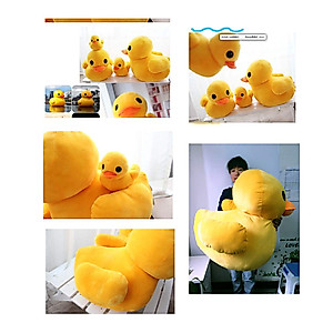 VIDOSCLA Yellow Duck Stuffed Plush Pillow Animal Dolls Super Soft Huggable Toy Gift for Children
