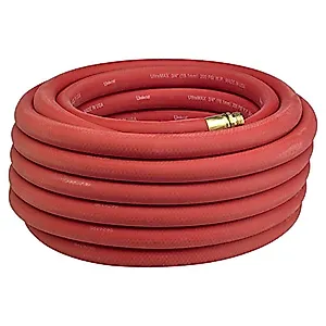 Underhill UltraMax Commercial Garden Water Hose 25 ft, Heavy-Duty, Rubber, Flexible, Kink Free, Industrial, 800 psi, H10-025R, 1" x 25', Red