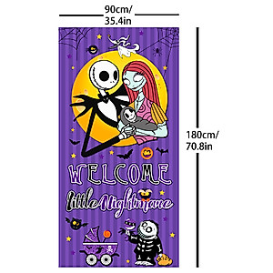 LANFUBEISI Baby Shower Door Banner, Green, 35.4x70.8inch Cotton, Cartoon Themed, Indoor Outdoor Christmas Party Decoration