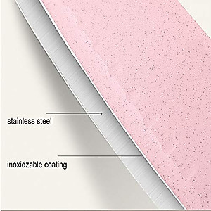 Neal LINK pink knife set with block-knife set pink kitchen accessories-knives set for Kitchen Peeler