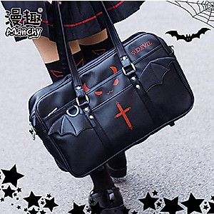 GK-O Japanese Lolita PU Leather Handbag Kawaii Devil Gothic Shoulder Bag School Bag Messenger Bags