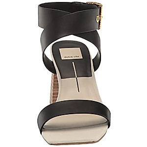 Dolce Vita Women's Paytin Heeled Sandal, Black Leather, 6