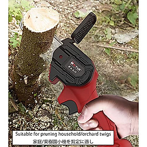 4-Inch Portable Rechargeable 6000mAh Battery Cordless Power Chain Saw, for Farming Tree Limbs, Garden Pruning, Bonsai Trunk, and Firewood