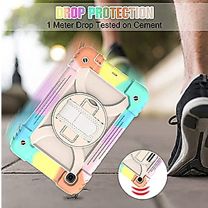 SUPNICE Case for Samsung Galaxy Tab A9 8.7 Inch 2023 (SM-X110/X115/X117) & A7 Lite 8.7 Inch 2021, Heavy Duty Shockproof Rugged Protective Cover with Kickstand for Galaxy Tab A9 8.7’’ 2023-Rose Gold