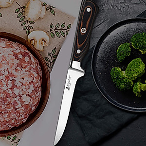 TUO Boning Knife - Flexible Fillet Knife 5.5 inch Small Kitchen Knife for Meat Poultry - German Stainless Steel Fishing Knife - G10 Ergonomic Handle with Gift Box - Legacy Series