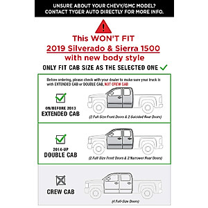 MaxMate 3" Nerf Bars Compatible with 1999-2018 Chevy Silverado GMC Sierra 1500 2500 LD; 2001-2019 2500 3500HD; 2019 LD/Limited (Exclude SS) | Double Cab | WB2C35007 | Side Step Rails Running Boards