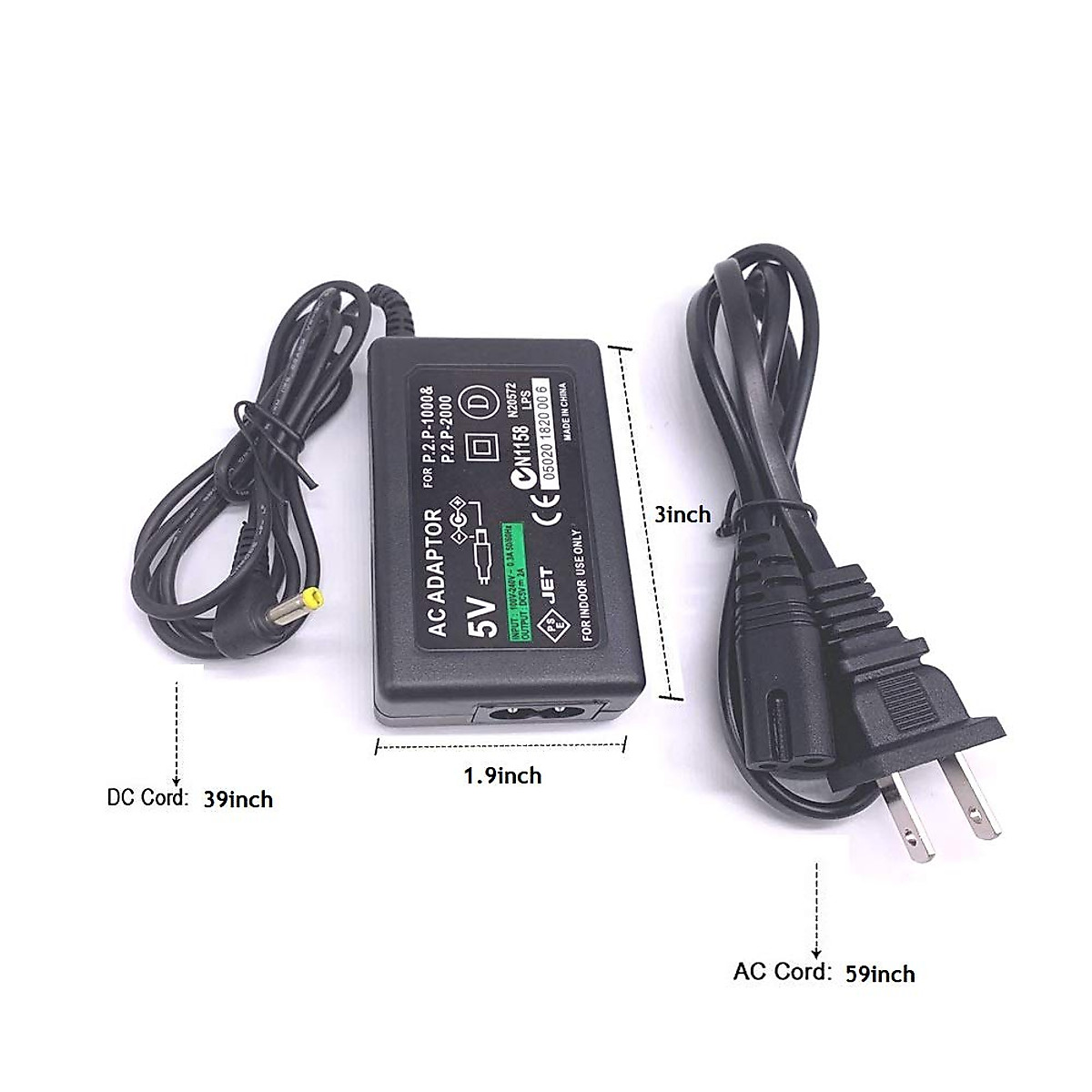 WICAREYO AC Adapter Power Supply Power Cord for PSP 1000 2000 3000