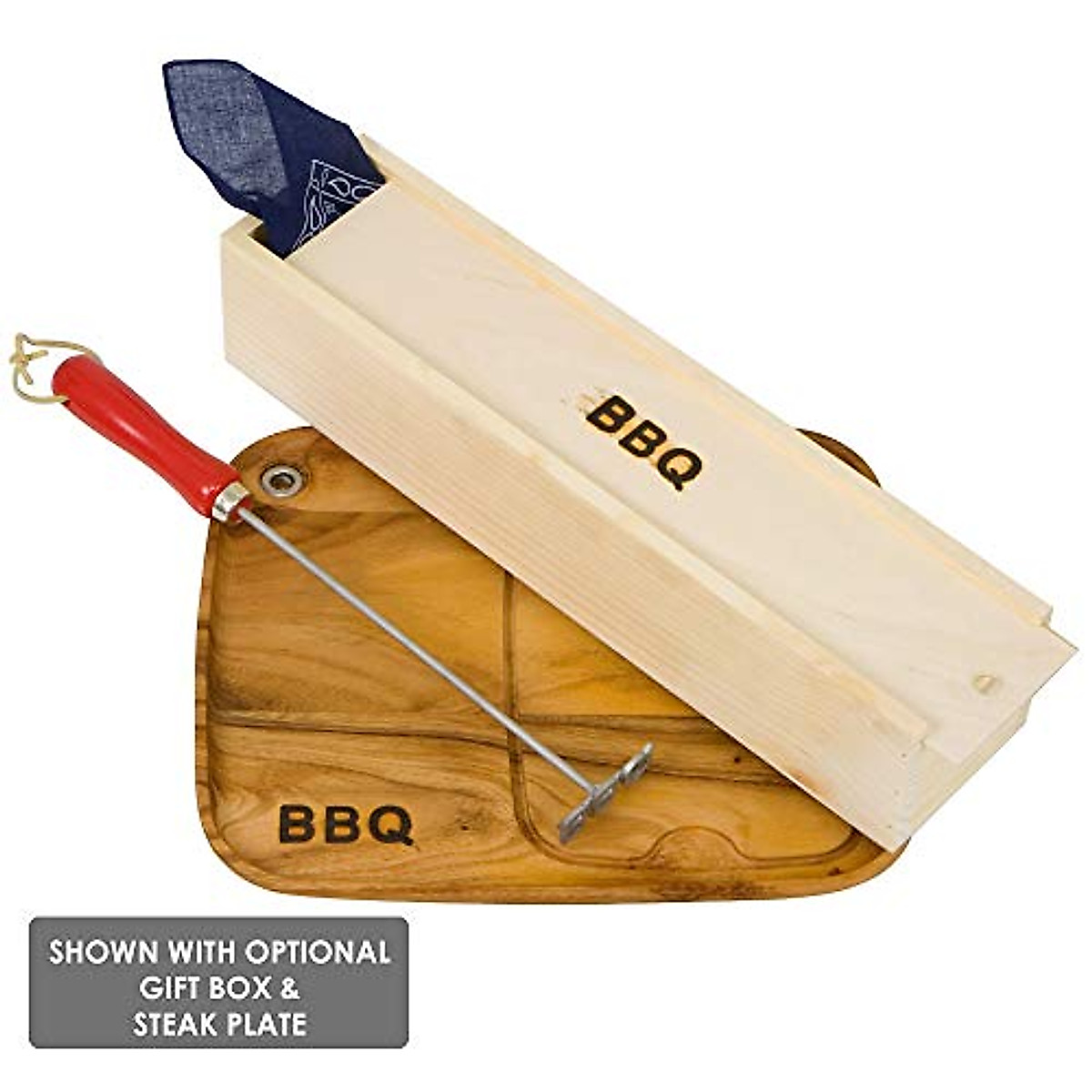 BBQ Fans Classic Monogram Branding Iron for Steak, Buns, Wood & Leather