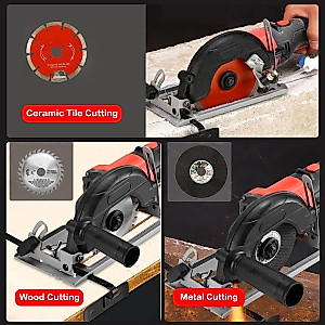 AZB Cutting Machine Slotting Base Quick Install 45° Adjustable Cutting Depth Positioning Bracket for 100-125mm Angle Grinder, JMJQ0169-1