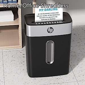 Shredders for Home Office 6-Sheet Cross Cut Shredder Shreds Paper/Credit Card/Staple/Clip Jam Proof Paper Shredder P-4 Security Level (Color : White, Size : 32x19.5x41.6CM)