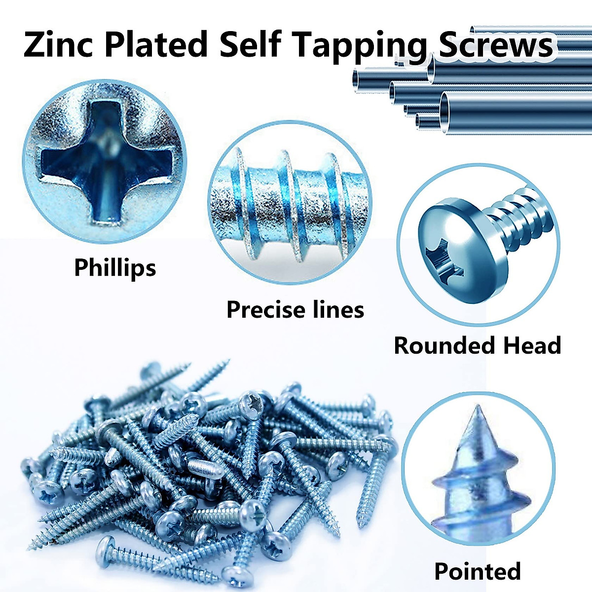 Drywall Anchor with Screws Sets - Plastic Self Drilling Dry Wall Anchors, 100 Pieces All Together