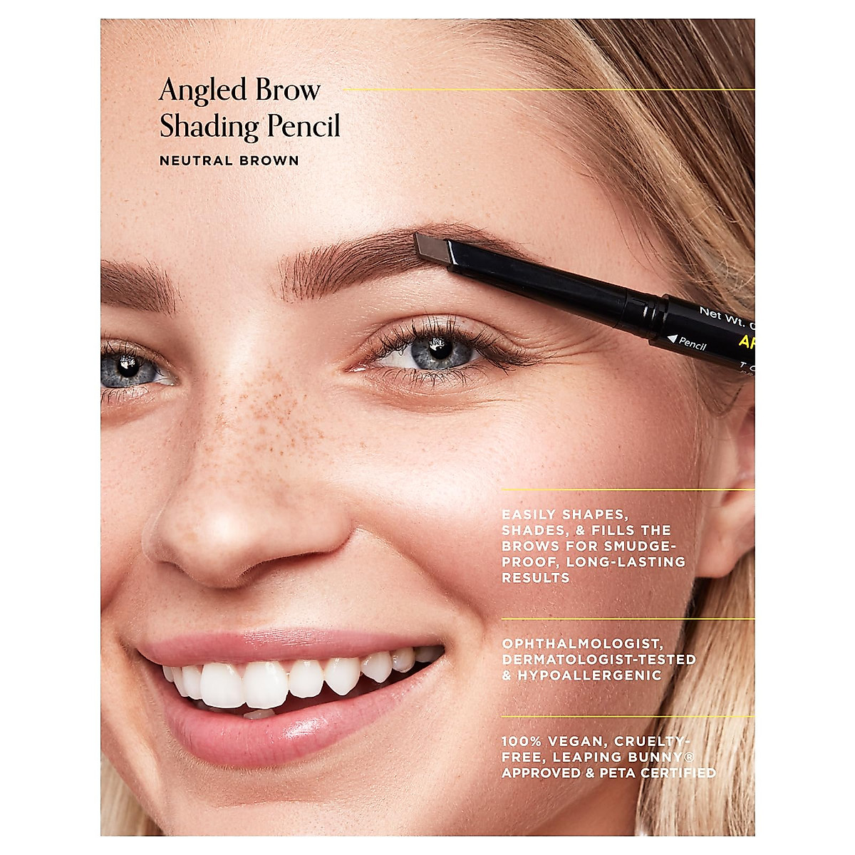 Arches & Halos Angled Brow Shading Pencil in Neutral Brown, 0.04 oz