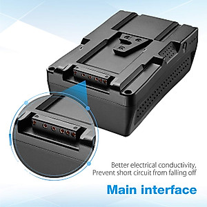 Powerextra V Mount V-Lock Battery 190Wh 13400mAh Compatible with Sony Video Camera Camcorder Broadcast LED Light Replacement Brick for DSLR