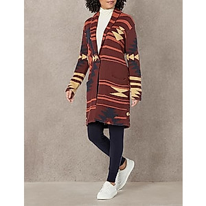 Pendleton Women's Graphic Sweater Coat, Maroon Multi, X-Large