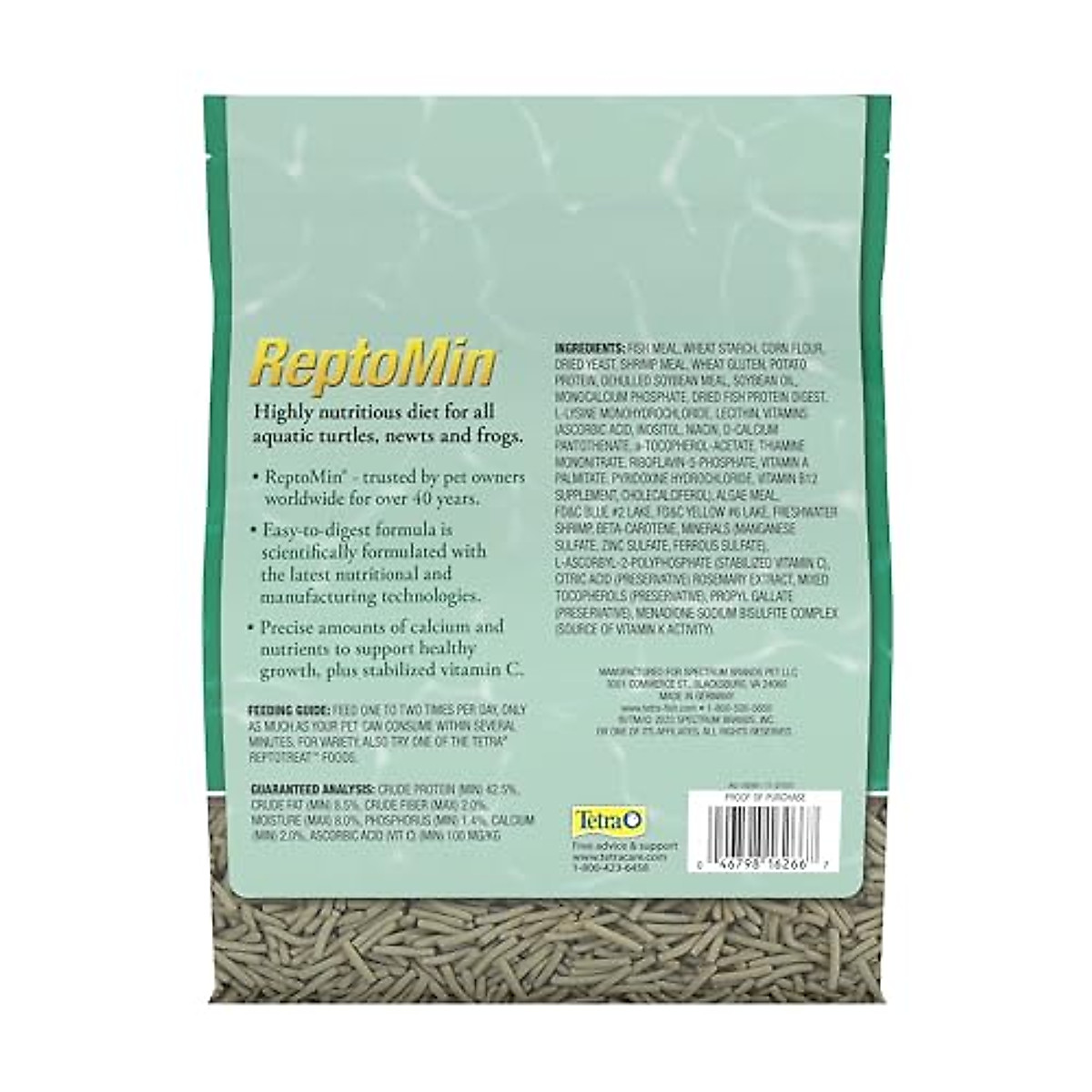 Tetra ReptoMin Floating Food Sticks, Food for Aquatic Turtles, Newts and Frogs, 2.65 lbs