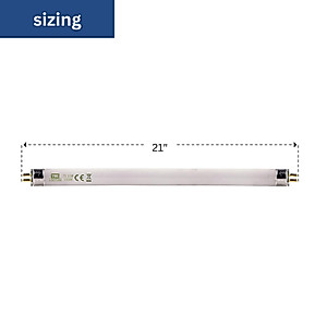 TBE LIGHTING 13w / 21 inch Cool White 6500K Tubes - F13T5/D Fluorescent Tube Lamps 21''- CFL Bulbs - G5 2-Pin Base Fittings - T5 High Efficiency Lamps (4-Pack)