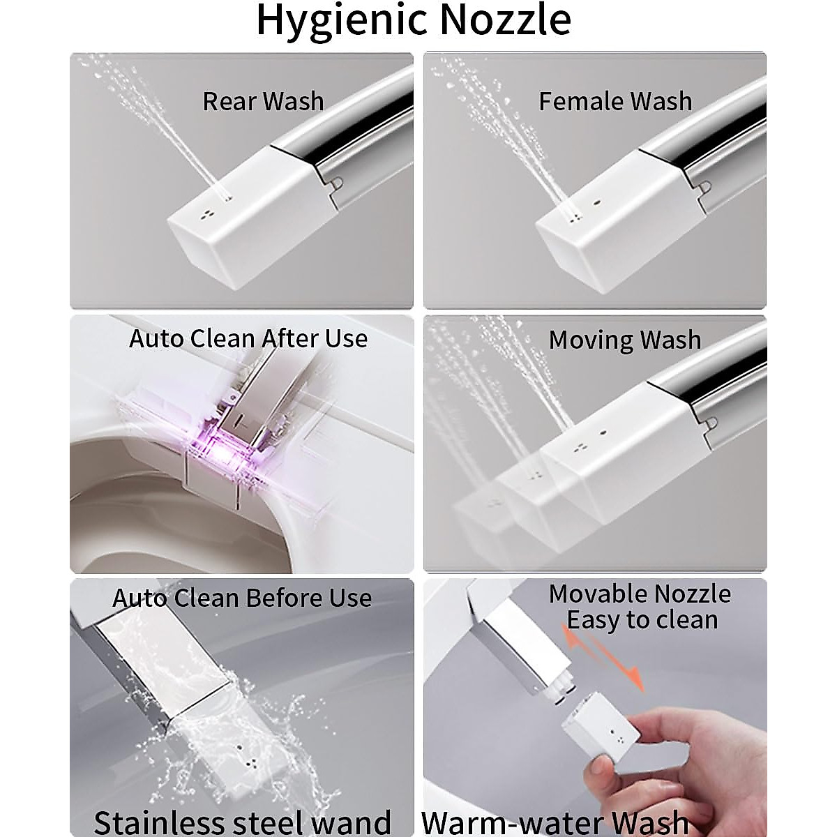 EPLO DP7 Smart Toilet with Bidet Built in,Auto Open/Close,Heated Seat,Automatic Flush Bidet Toilet,Night Light,Elongated Japanese Toilets for Bathroom