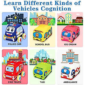 LOVKIZ Baby Toys 6 to 12 Months - Soft Car Toys for 1 Year Old Boy Girl with Playmat Storage Bag - Infant Baby Toys 12-18 Months Toddler Toys Age 1-2 - 1st Birthday Gifts for 1 2 3 Year Old (6 Sets)