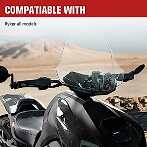 A & UTV PRO Adventure Wider Windshield for Can Am Ryker All Models Accessories, Upgrade XXL Adjustable Hard Coated Windscreen Wind Deflector, Replace OEM #219401032