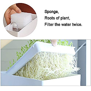 Hydroponic Garden Aquaponic Fish Tank Plants Growing System Self-Cleaning Seed Sprouter Tray