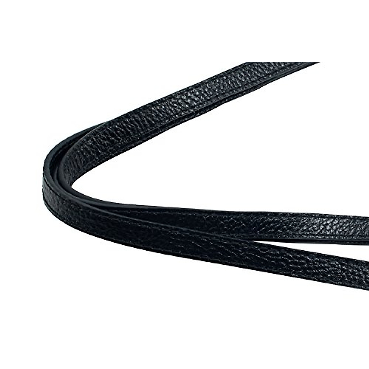 VanEnjoy Full Grain Leather Adjustable Replacement Strap Cross Body Bag Purse, 26-51 inch Gold Hardware 1.2 CM Width (Black-Gold Buckles)