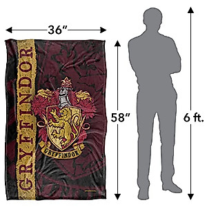 Harry Potter Blanket, 36"x58" Harry Potter House Crest Gryffindor Silky Touch Super Soft Throw Blanket