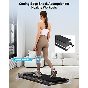 Lichico Walking Pad Under Desk Treadmill, Portable Small Treadmills for Home and Office, 2.5HP Super Quiet Brushless Motorized Walking Jogging Running Machine with Remote Control