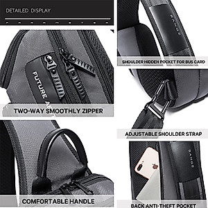 Uaskmeyt Sling Backpack Men Sling Bag Crossbody Shoulder Bag Water Resistant Travel Daypack for Hiking Camping Outdoor Trip