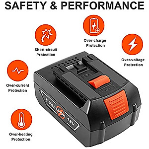 ARyee 18V 6.0Ah Bosch BAT620 Battery Replacement Bosch Cordless Power Tools BAT609 BAT610 BAT610G BAT612 BAT618 BAT618G BAT619G