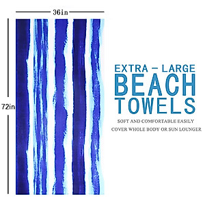 6 Packs Oversized Terry Pool Beach Towel Blanket Set-72"x36" XL Extra Large Big Clearance Camping Travel Swim Towels Yoga Mat Bulk for Body, Best Personalized Girls Women Men Adults Boho