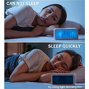 11.8x8.2 inches Light Dimming Stickers Adhesive Film Light Blocking Cover Filter for Electronics, Alarm Clock, Monitor, LED Light, LCD Panels, 4 Pieces