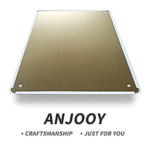 ANJOOY Retro Metal Tin Signs - Self Service Open 24 Hours Laundry Room Drop Your Pants Here 25 Per Load - Vintage Iron Sign for Commercial Home Cafes Homes Bars Funny Door Art Wall Decor 8"x12"