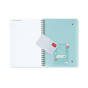 Legami - Spiral Large Weekly Planner, 12 Months, from January 2024 to December 2024, Folding Planner 2024/2025, Elastic Closure, Final Pocket, Address Book, 15 x 21 cm, Flowers Theme