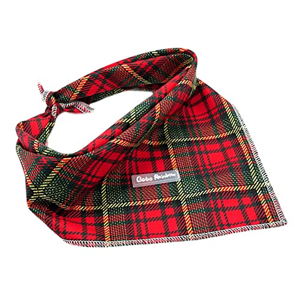 Bobo Rainbow Dog Bandana, 1PC Christmas Dog Bandanas Girl Boy Bibs Scarf Holiday Soft Dog Kerchief Pet Bandanas Small Medium Large for Dogs Gift