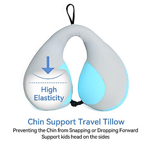 MOOB Baby Pillow for Car Seat Kids U-Shape Travel Neck Pillow Support Children Stroller Pillow Blue