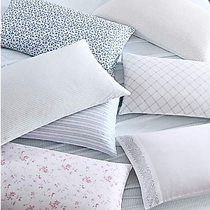 Laura Ashley Home - Queen Sheets, Soft Sateen Cotton Bedding Set - Sleek, Smooth, & Breathable Home Decor, Garden Muse Pink