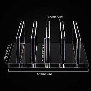 4-Compartment Acrylic Vertical Laptop Stand, Can Accommodate with a Thickness of Less Than 2 cm, Fits Most Laptop (Clear)