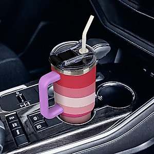 Lesbian Pride Flag 40 Oz Tumbler Insulated Stainless Steel Water Bottle Travel Mug Car Cup with Handle And Straw