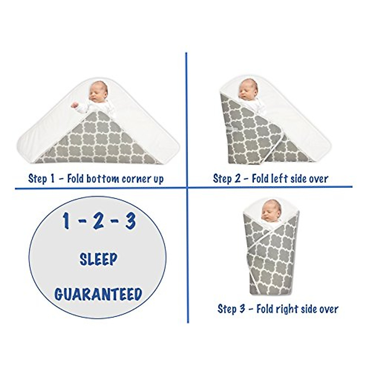 BundleBee Baby Wrap – Swaddle – Baby Blanket – Summer or Winter - Feather Light - Neck and Back Support – Hypoallergenic – Beautiful Packaging – Newborns 0-4 Months - Grey Polka Dot