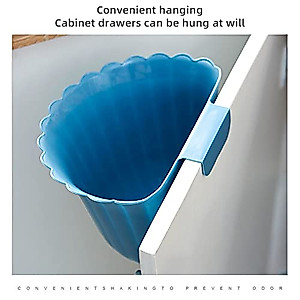 Mokylor 4 Pack Hanging Trash Can, Hanging Kitchen Waste Bins Over-Cabinet Trash Can, Collapsible Hanging Small Plastic Garbage Bowl Collecting Food Scraps for Bedroom Bathroom Office Camping