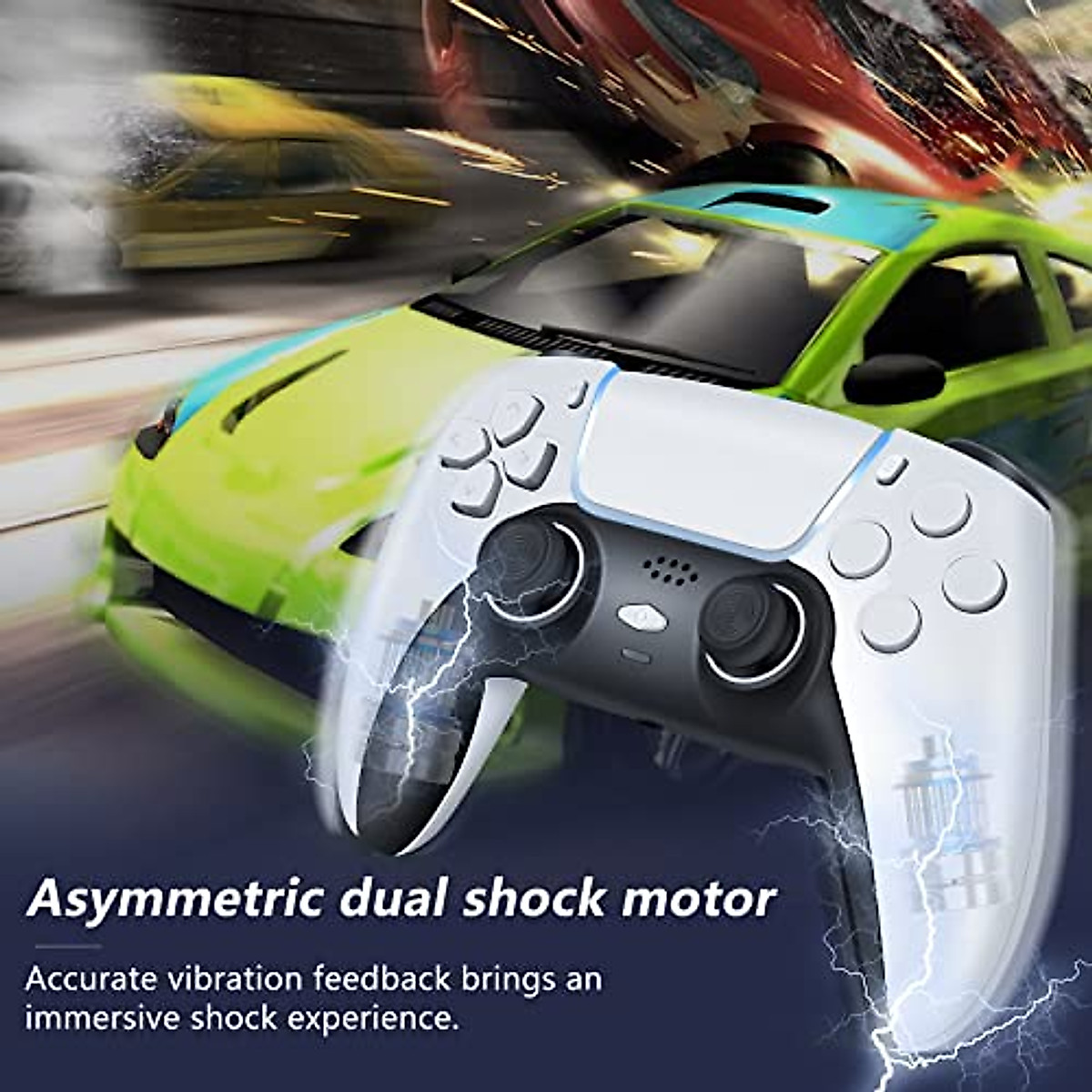 Aoidaruy Wireless Controller for PS4, Compatible with PS4/PS3/PC/Mac/IOS/Android/Switch, PS4 Remote Joystick Controller Dualshocked, Gaming Controller Auto Fire Turbo Button and Custom Ps4 Controller