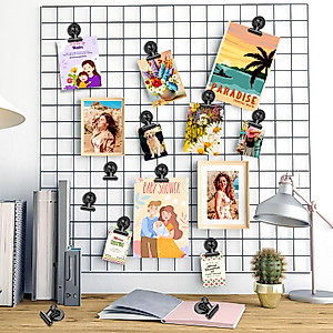 WUDIME 20 Pack Magnetic Clips Fridge Magnets Refrigerator Magnets, Black Magnet Clips for Whiteboard, Clip Magnets for Photo Displays, Home, Office,Classroom