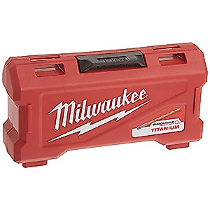 MILWAUKEE'S 48-89-4633 Shockwave Titanium Red Helix Drill Bit Set (10-Piece)