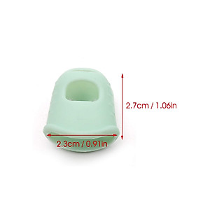 Joyshopping 2pcs Kalimba Silicone Finger Fingertip Protectors for Kalimba Beginners Starters Green Large