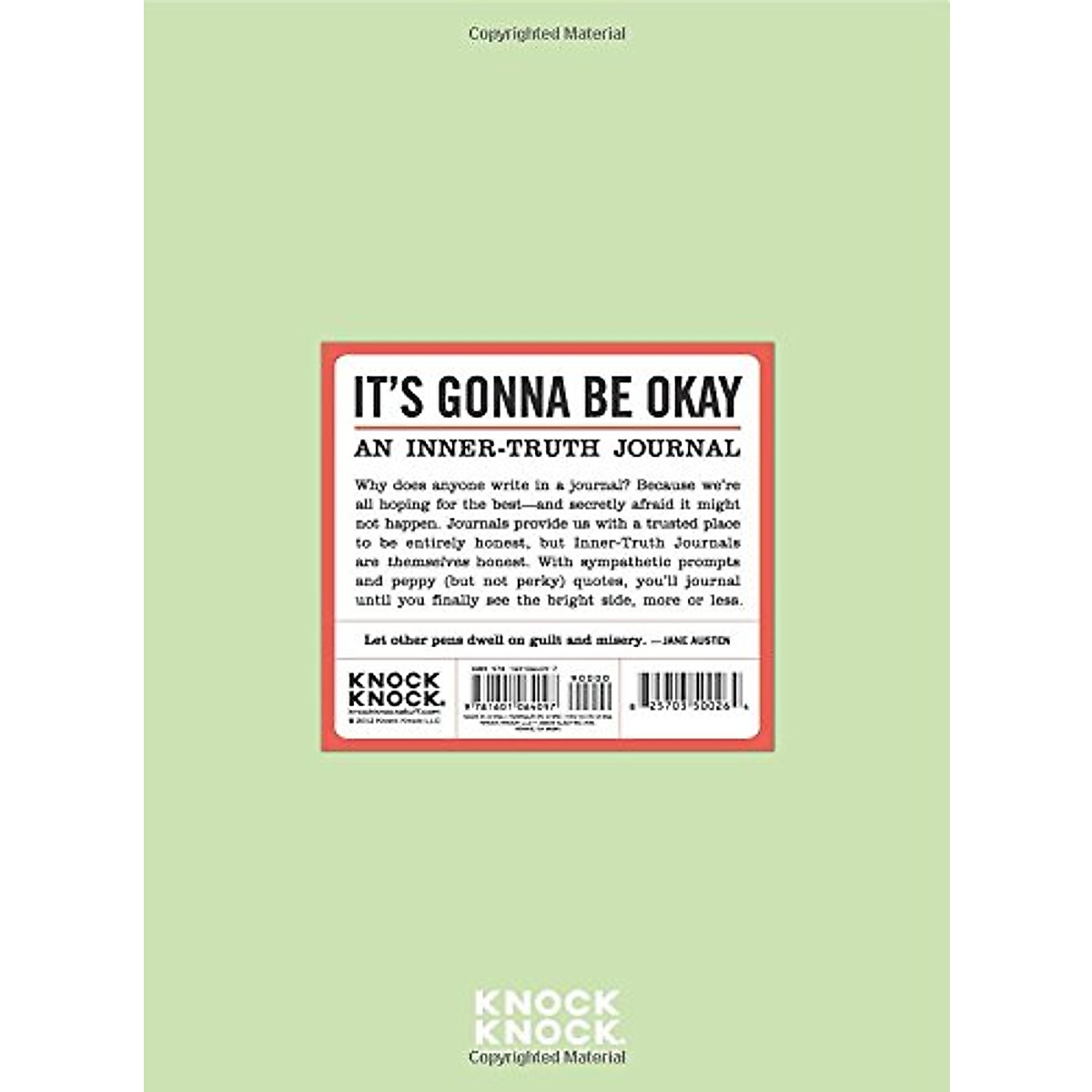 Knock Knock It's Gonna Be Okay Inner-Truth Journal, 7" x 9.5"