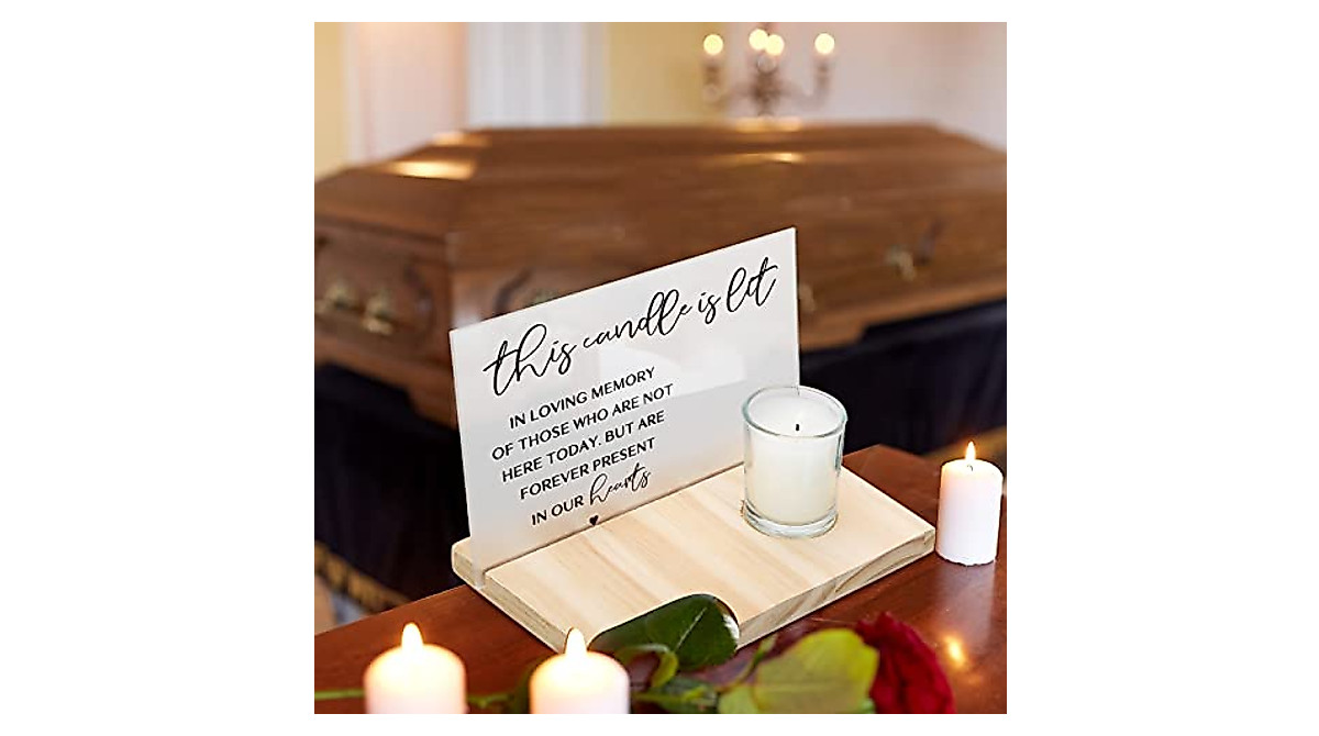 Memorial Candle & Sign Set for Loss of Loved One