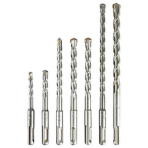 20pcs SDS Plus Rotary Hammer Drill Bits, SDS+ Carbide Tipped Stone Concrete Masonry Hole Tool Set For Ceramic Tile, Brick, Wall 3/16"~13/16" with Storage Case