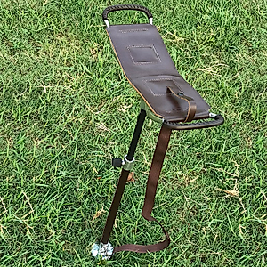 Shooting Seat Stick | Quality Hunting Stick | Adjustable Antique Brown Shooting Stick | Very Durable Leather Seat Folding Chairs | Lightweight Walking Stick | Hunting Equipment