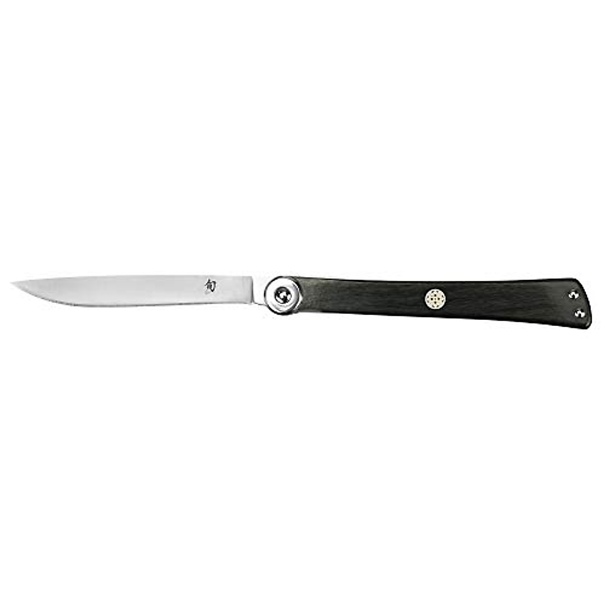 Shun Higo-No Kami Personal Steak/Gentleman’s Knife, Model DM5900; Lightweight, Thin 3.5-In. Blade, Beautifully Handcrafted Folding Knife Carried as Tasteful Pocketknife or Personal Steak Knife,Silver