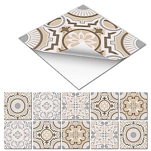 10 PCS 7.9in×7.9in Vinyl Flooring Peel and Stick Floor Tile/Coverings Easy to Install and Waterproof with Super Strong Peel and StickAdhesive Back for Bathroom Kitchen Floor Tiles Stairs Living Room